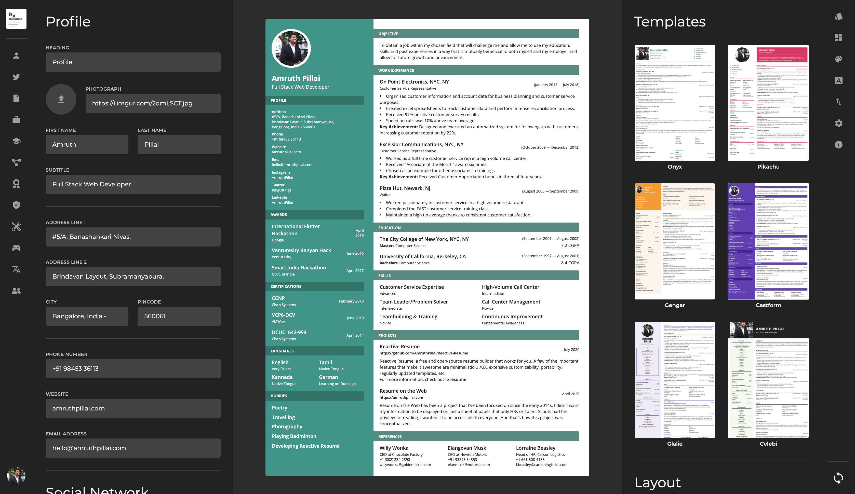 SimpleCV - Create Your Resume Quickly